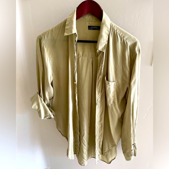 Zara | Tops | Zara Woman Premium Denim Collection Shirt | Poshmark